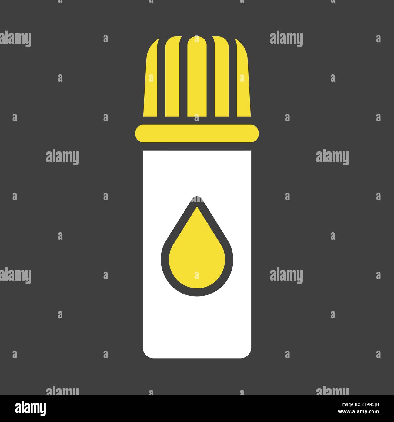Whipped cream aerosol can vector on dark background icon. Dairy product ...