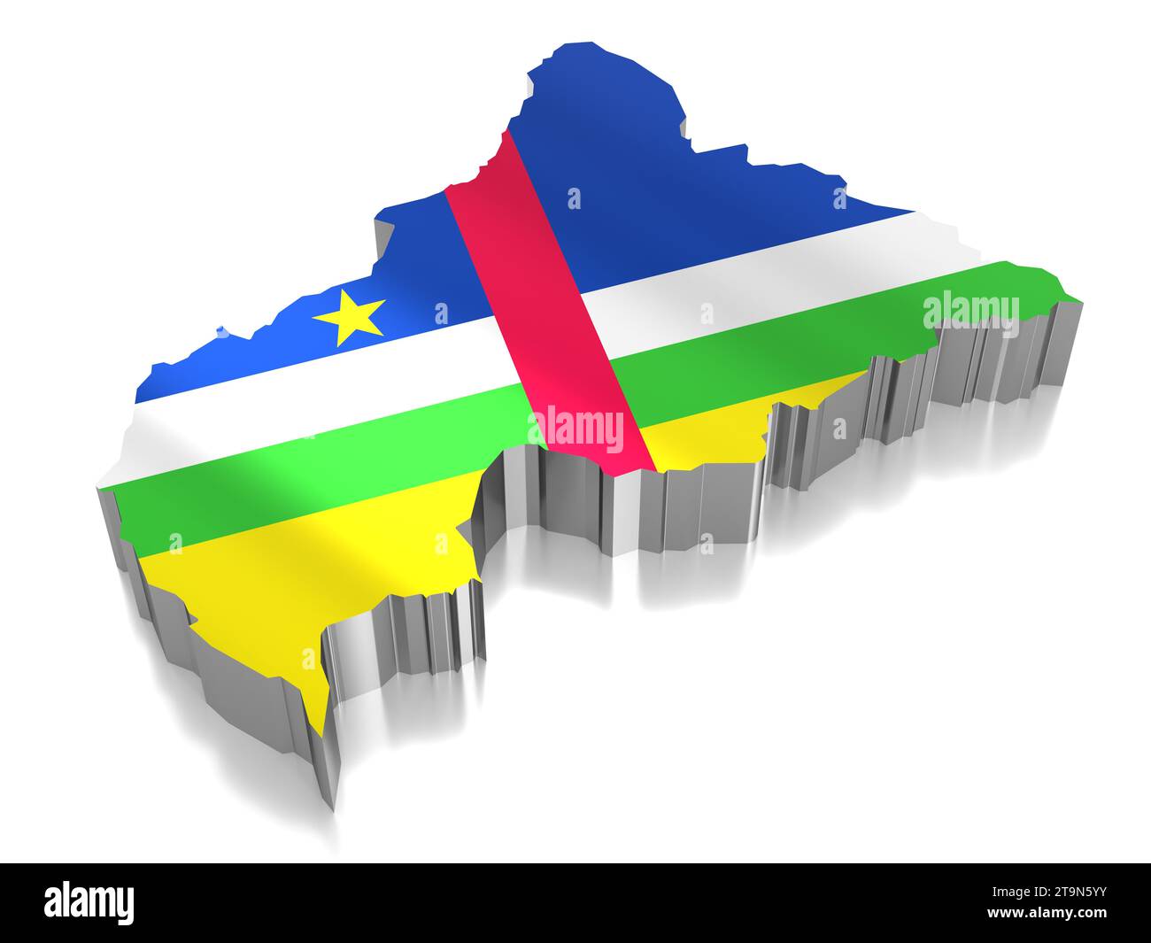 Central african republic 3d map hi-res stock photography and images - Alamy