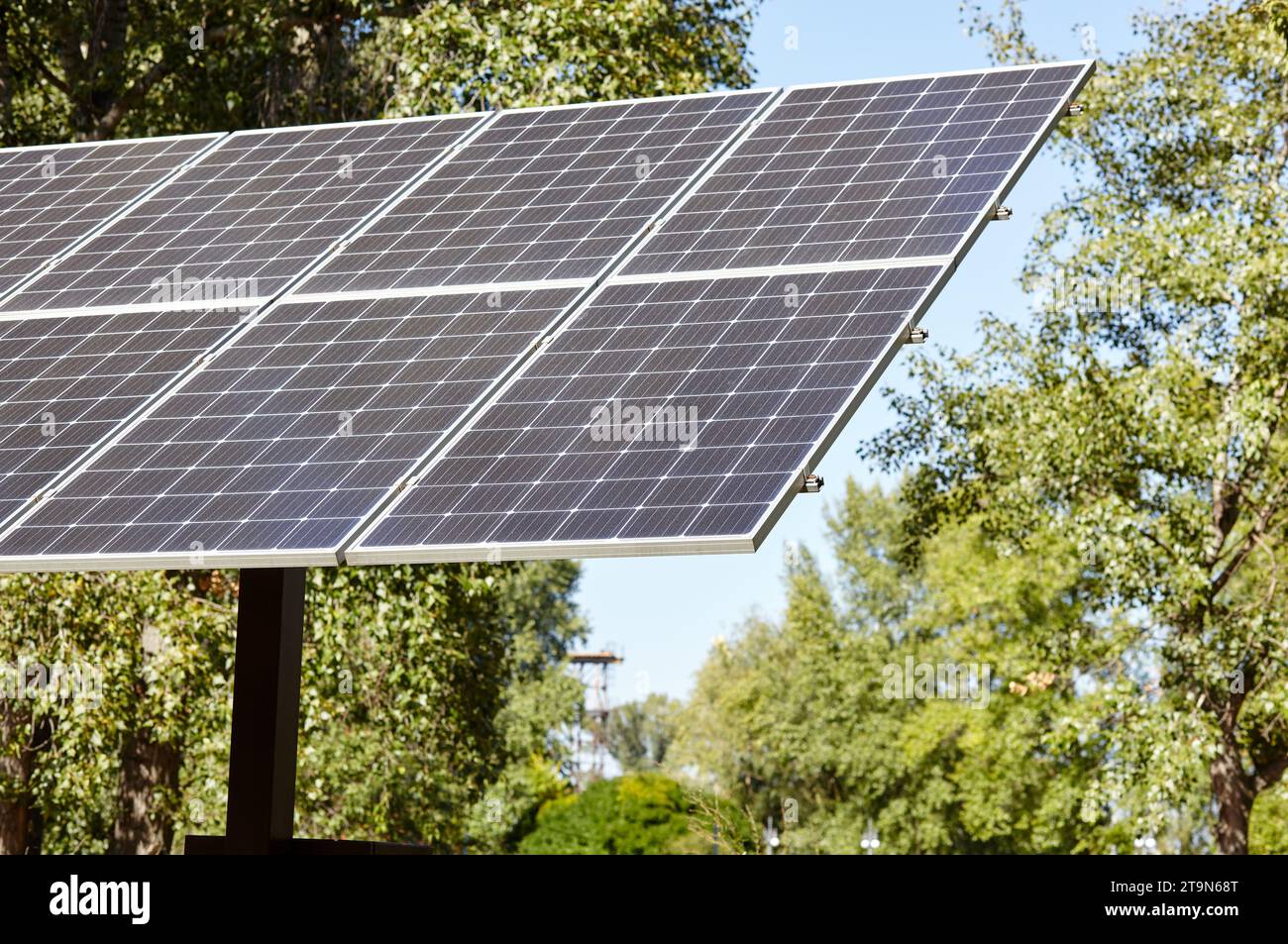 Solar panels in public park. Solar panel, photovoltaic, alternative ...