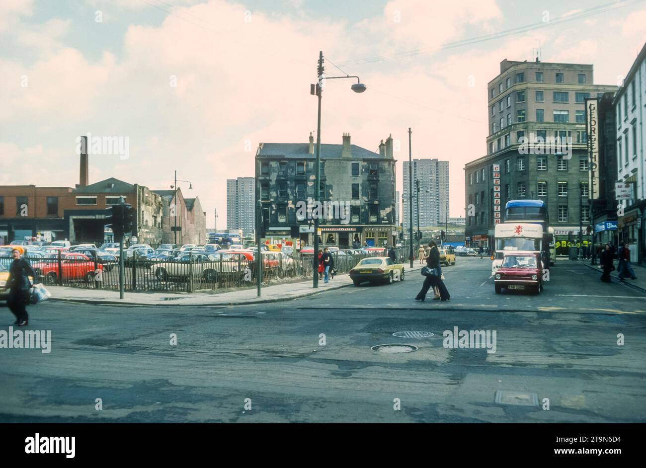1977 archive photograph of the Buchanan Street and Sauchiehall Street area of central Glasgow ...