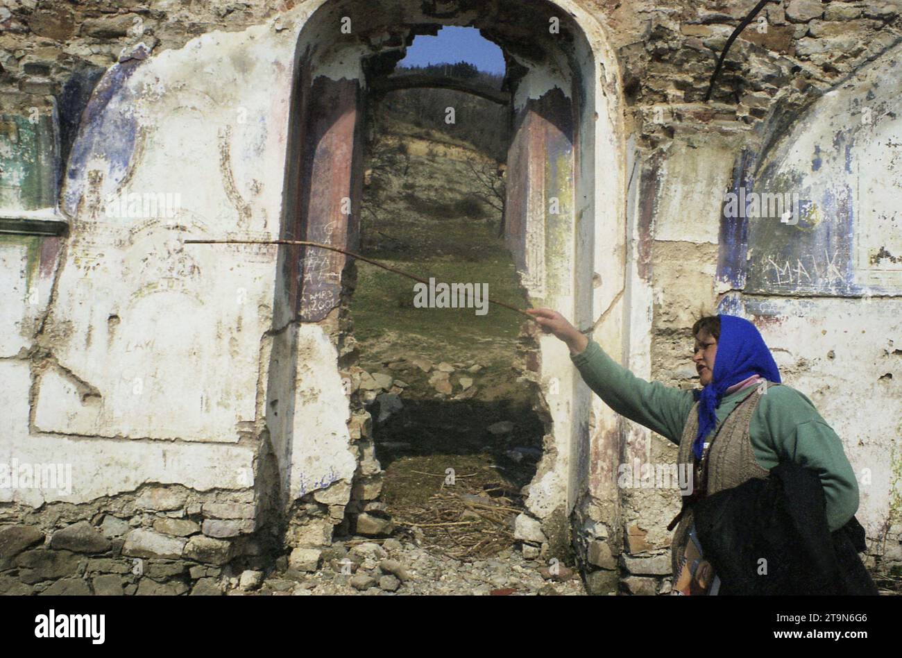 Svinita, Mehedinți County, Romania, 2004. The ruins of the Christian ...