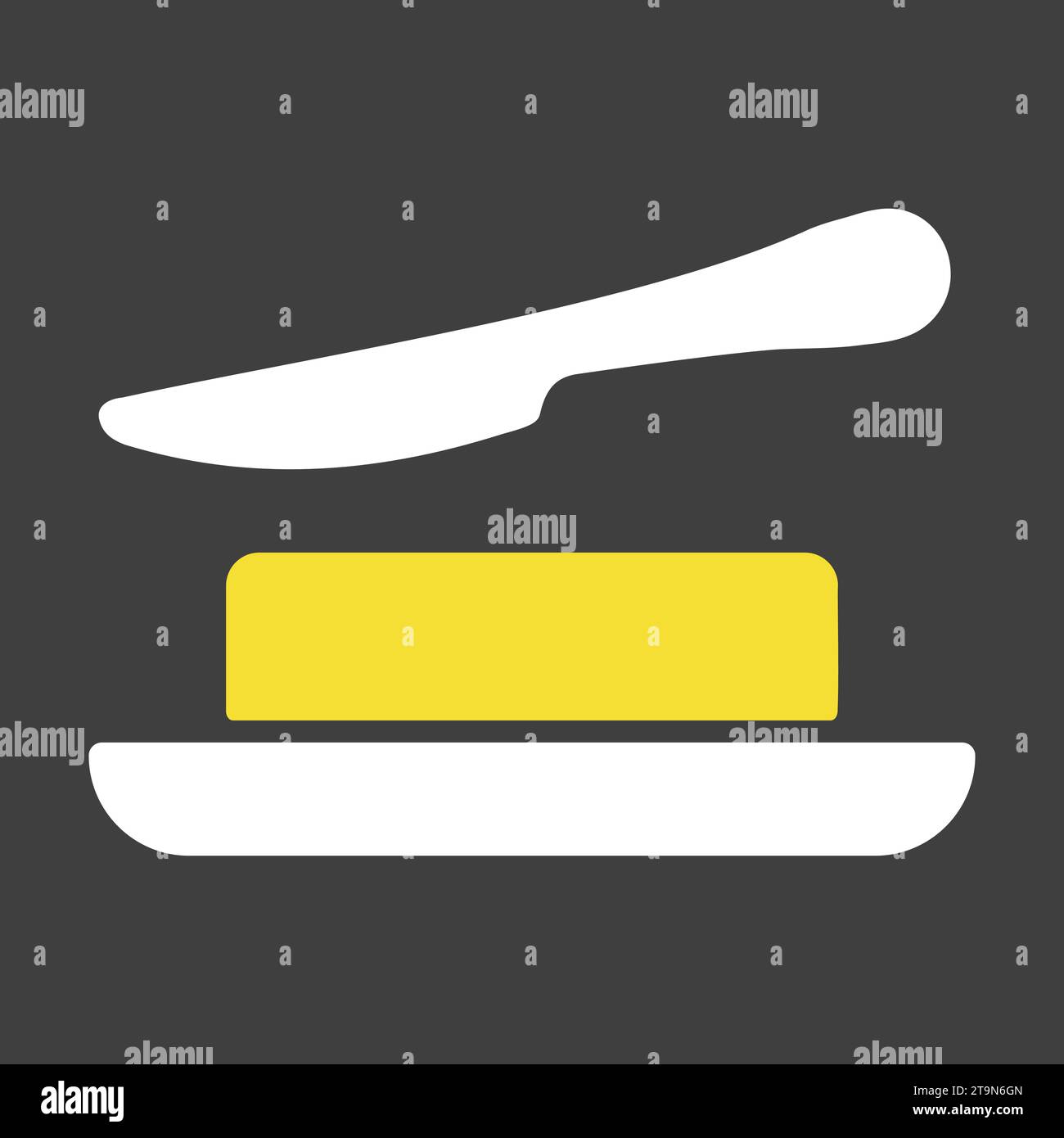 Butter stick plate Stock Vector Images - Alamy