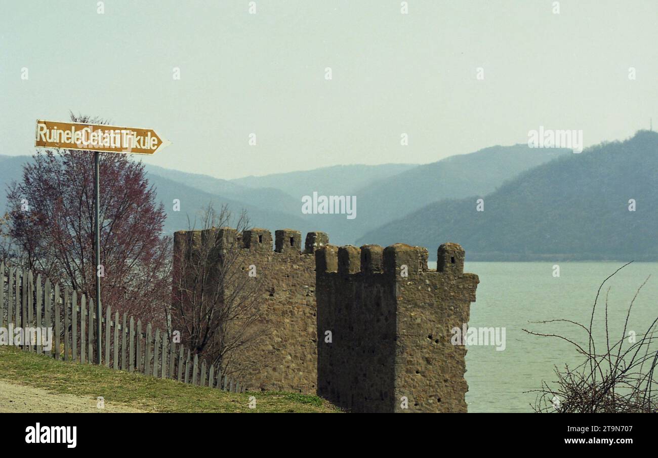 Svinita, Mehedinți County, Romania, 2004. The ruins of the medieval ...