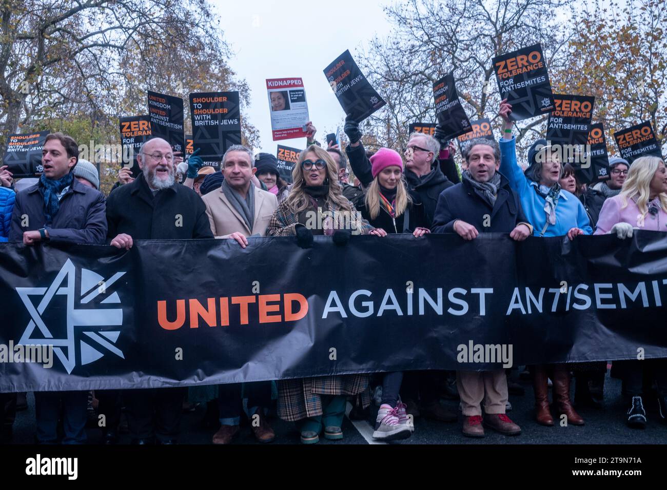 Whitehall, London, UK, 26th November 2023 Solidarity March Against Anti ...