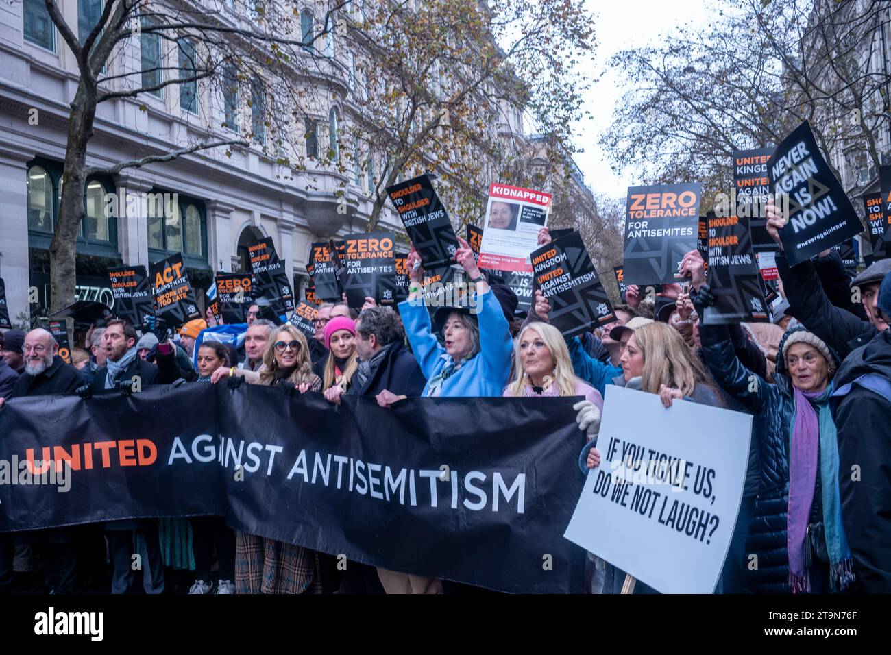 Whitehall, London, UK, 26th November 2023 Solidarity March Against Anti ...