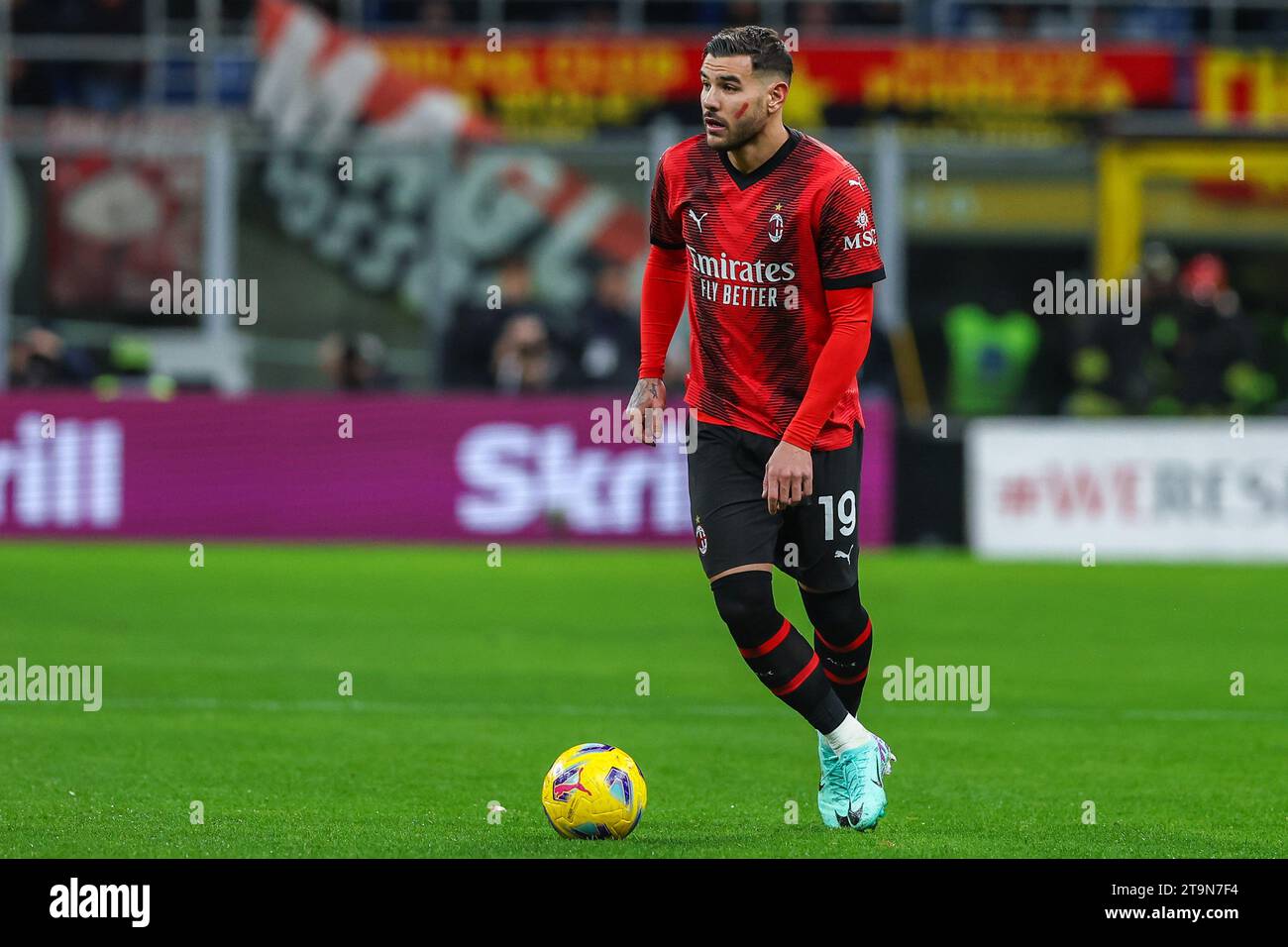 Milan, Italy. 25th Nov, 2023. Theo Hernandez of AC Milan seen in action ...