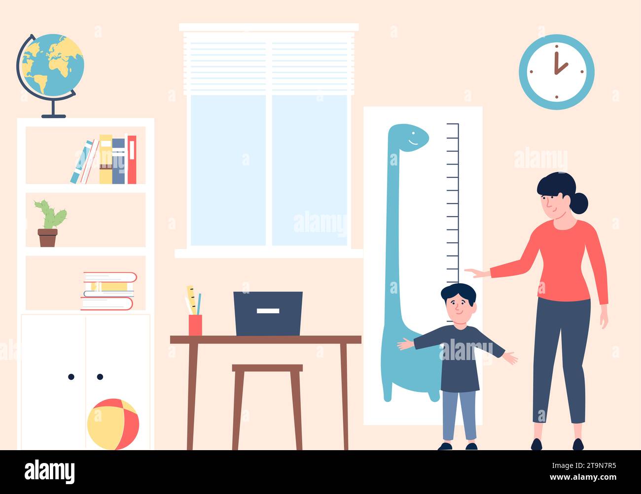 Height measurement cartoon hi-res stock photography and images - Alamy