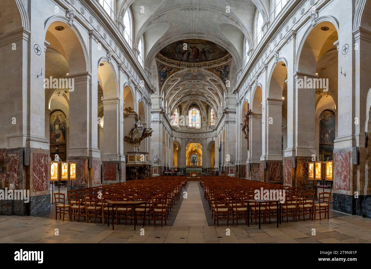 Paris interior of the saint roch church hi-res stock photography and ...