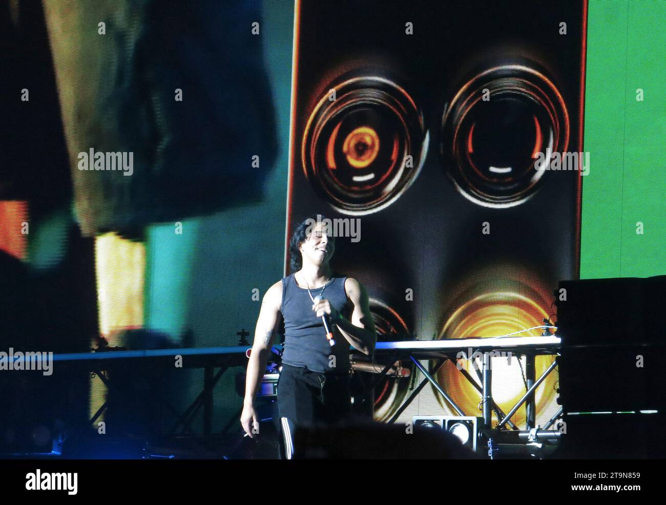 Mexican singer Milton de la Rosa of the band Latin Mafia performs ...