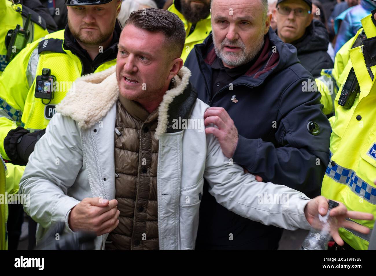 Police arrest far right agitator Tommy Robinson at the March Against ...