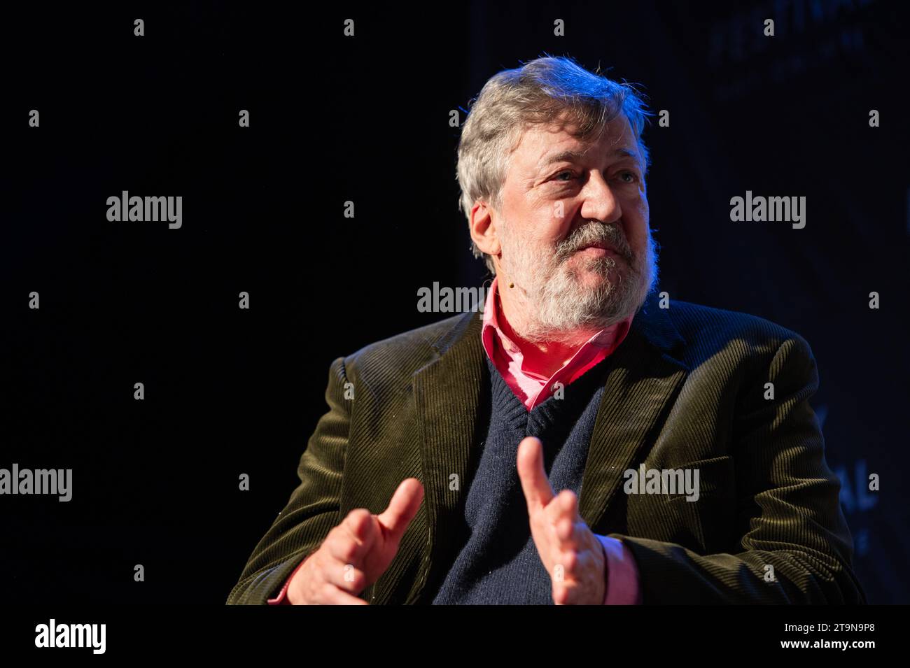 Hay-on-Wye, Wales, UK. Sunday 26th November 2023. Susie Dent and Sarah ...