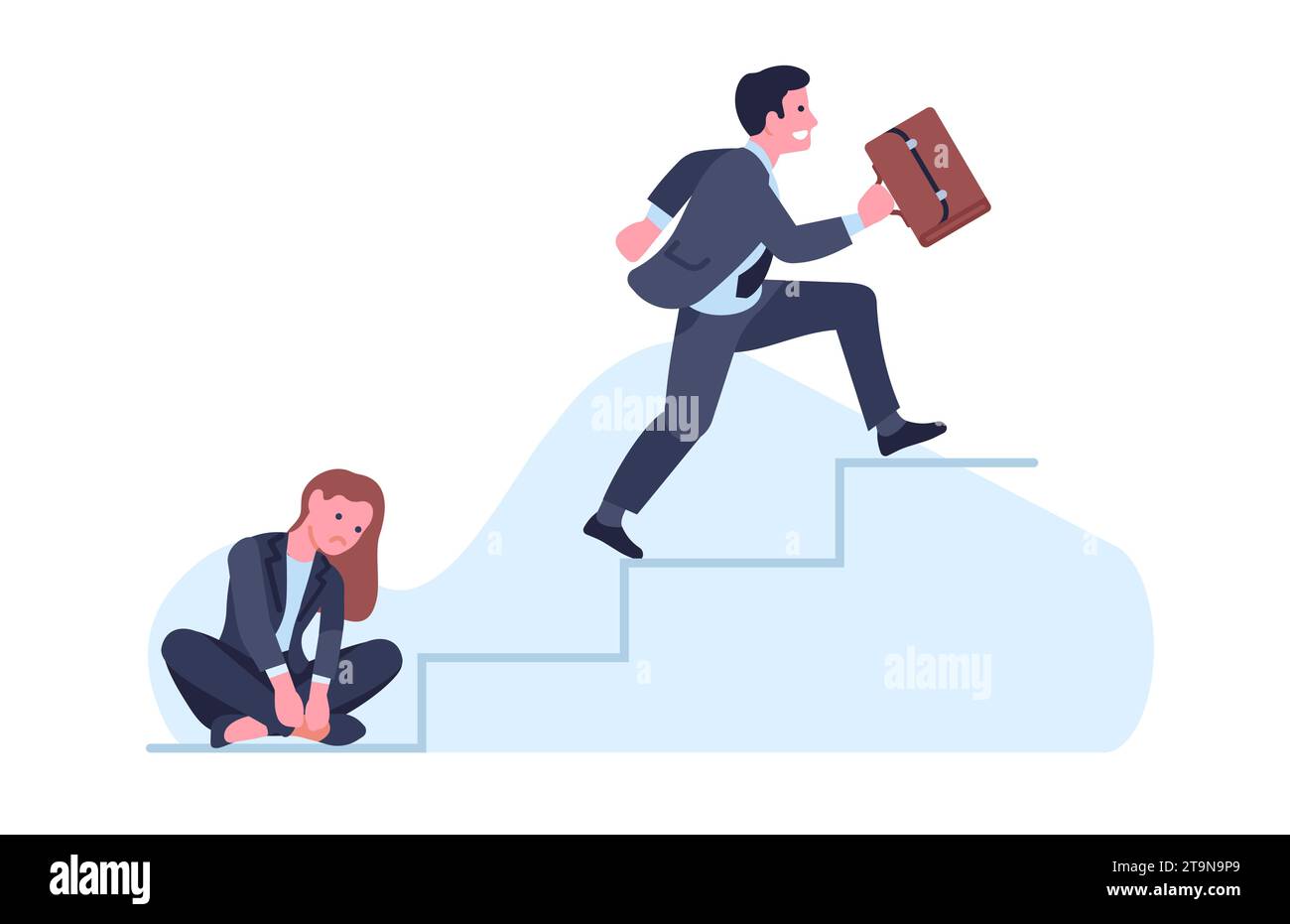 Weak man strong woman Stock Vector Images - Alamy