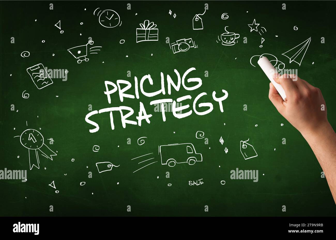 Hand drawing online shopping concept Stock Photo - Alamy