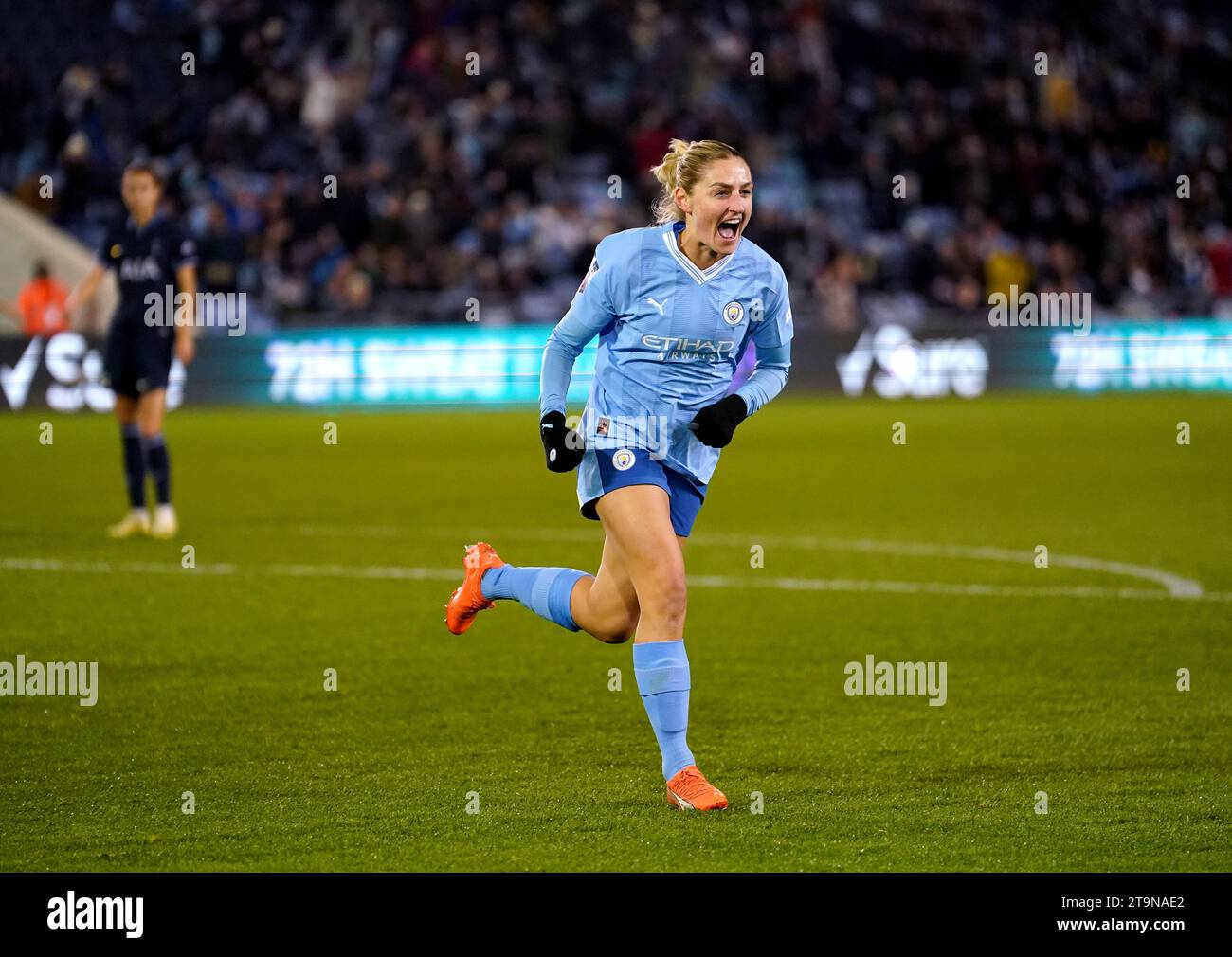 Manchester City's Laura Coombs celebrates scoring their side's sixth ...