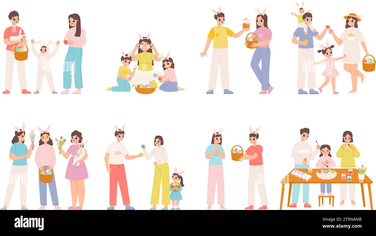 People easter celebrating with family and friends. Happy person hug ...