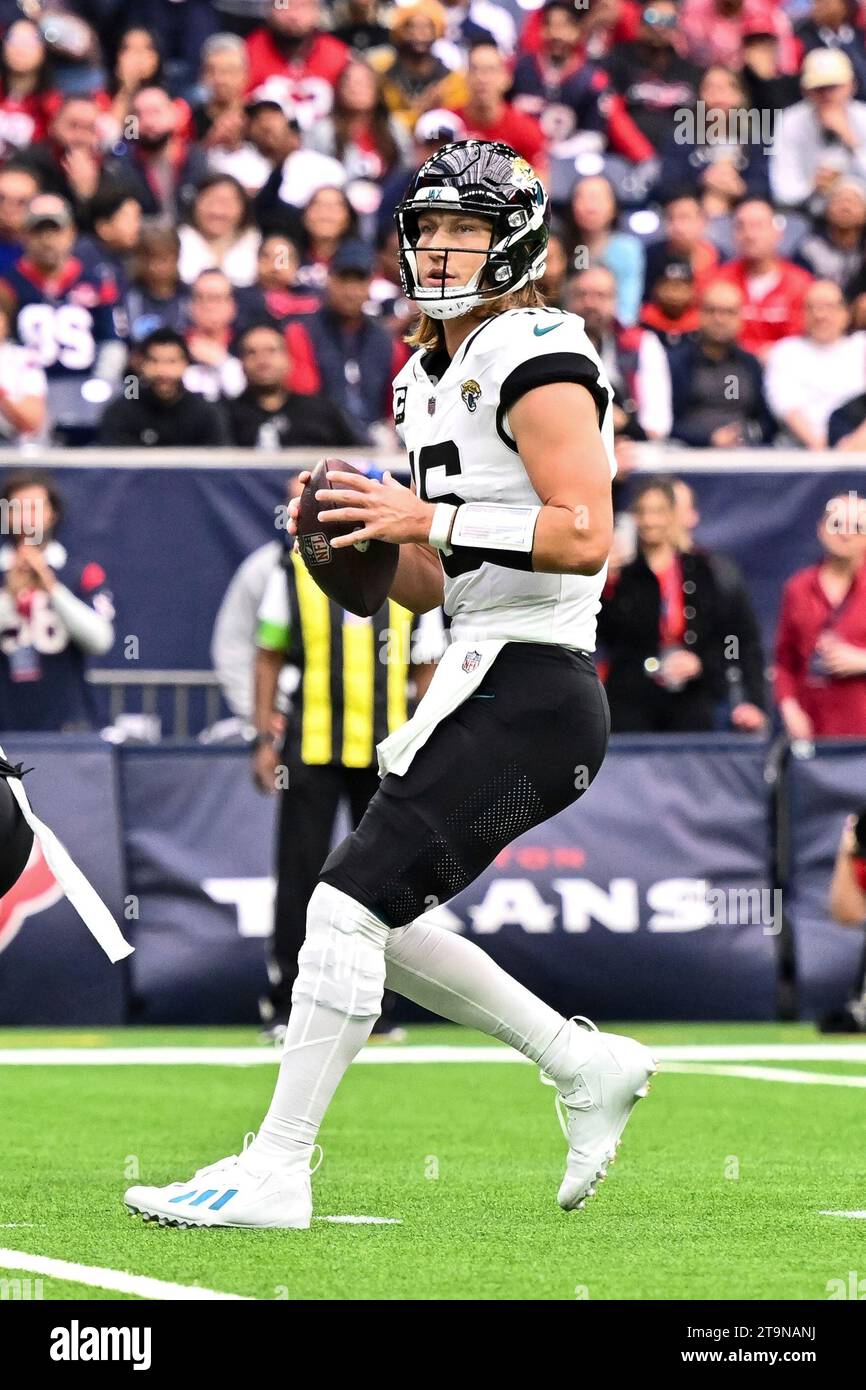 Jacksonville Jaguars quarterback Trevor Lawrence (16) in action during ...
