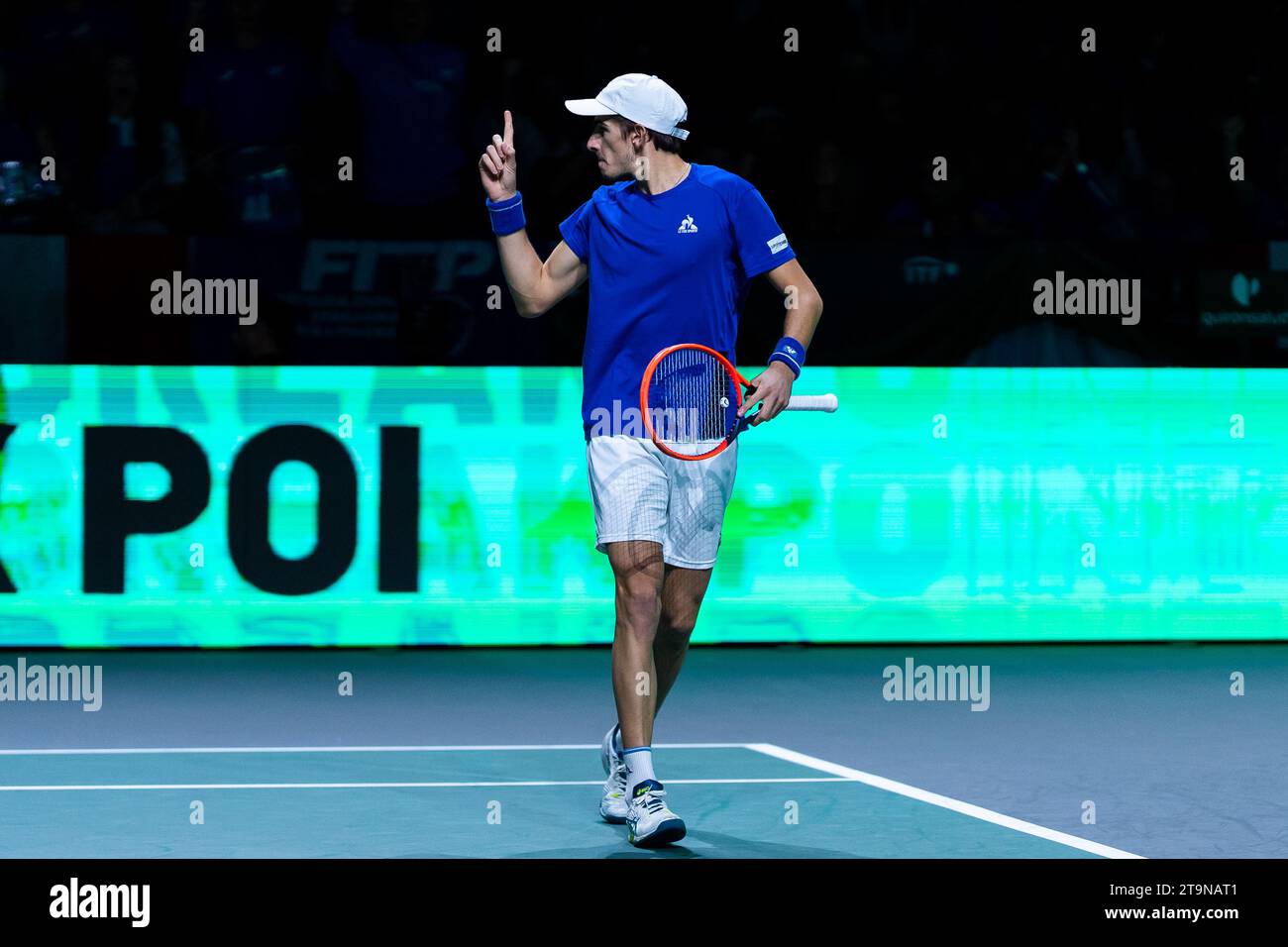 Malaga, Spain. 26th Nov, 2023. Matteo Arnaldi of Italy seen during the Davis Cup 2023 Final ...
