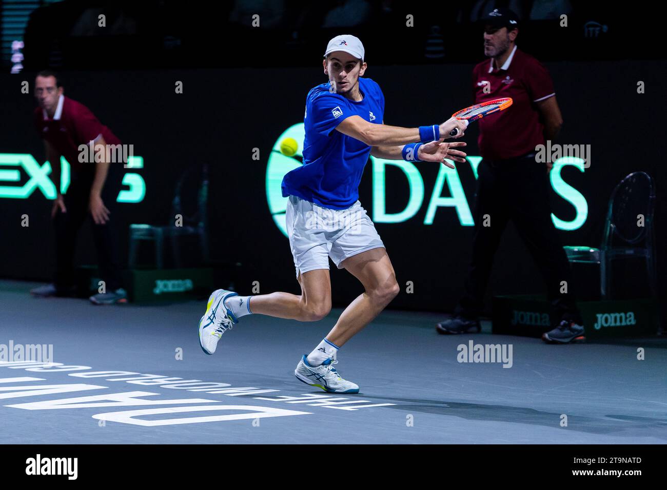 Malaga, Spain. 26th Nov, 2023. Matteo Arnaldi of Italy seen in action during the Davis Cup 2023 ...