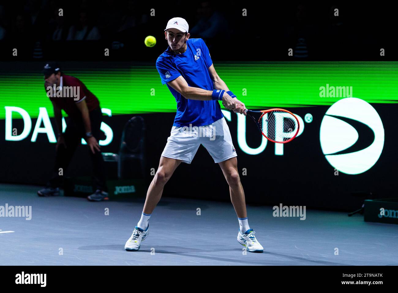 Malaga, Spain. 26th Nov, 2023. Matteo Arnaldi of Italy seen in action during the Davis Cup 2023 ...
