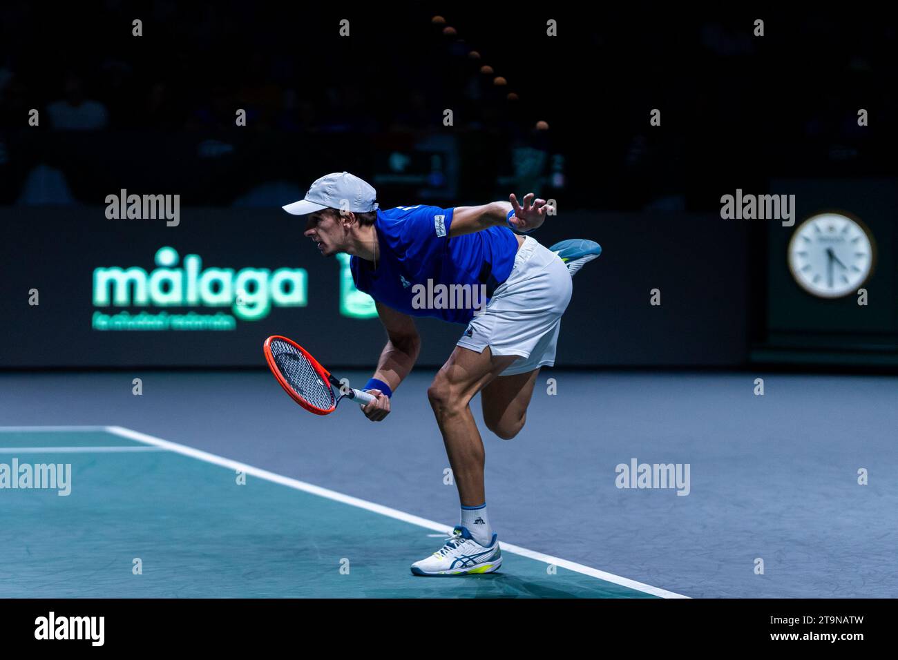 Malaga, Spain. 26th Nov, 2023. Matteo Arnaldi of Italy seen in action during the Davis Cup 2023 ...