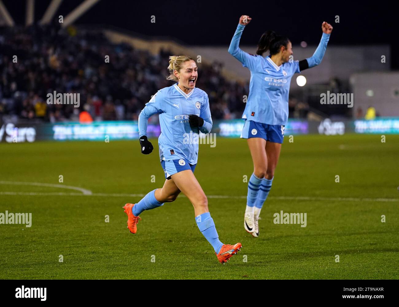Manchester City's Laura Coombs celebrates scoring their side's sixth ...