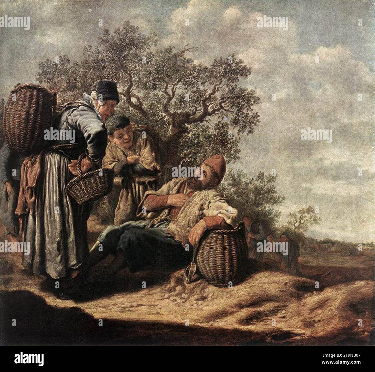 Landscape with Conversing Peasants - by Pieter De Molyn Stock Photo - Alamy