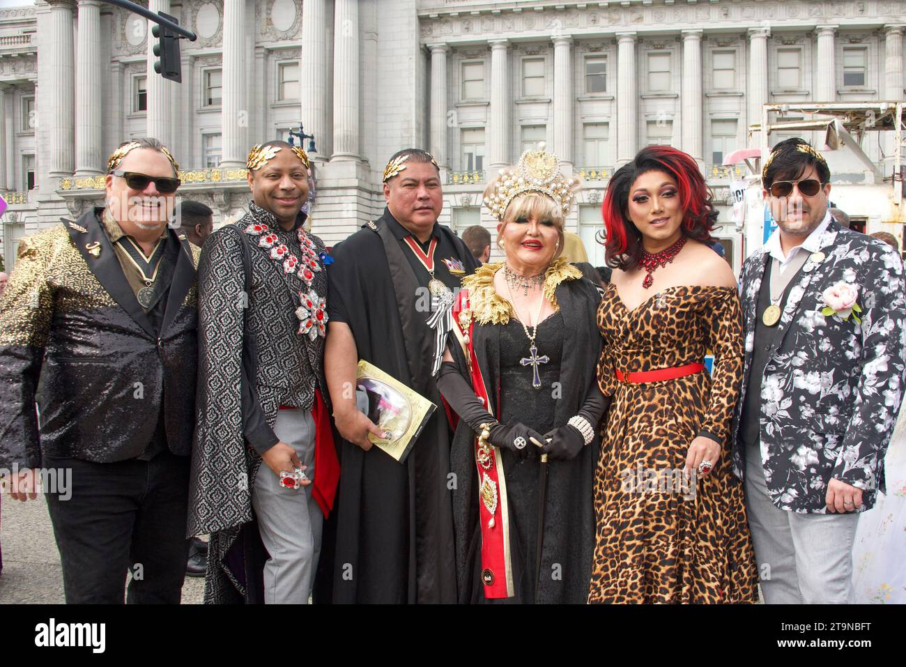 San Francisco, CA - April 8, 2023: Participants in the Drag Up Fight ...