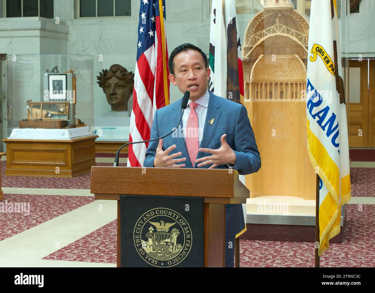 San Francisco, CA - April 26, 2023: City Attorney David Chiu speaking ...