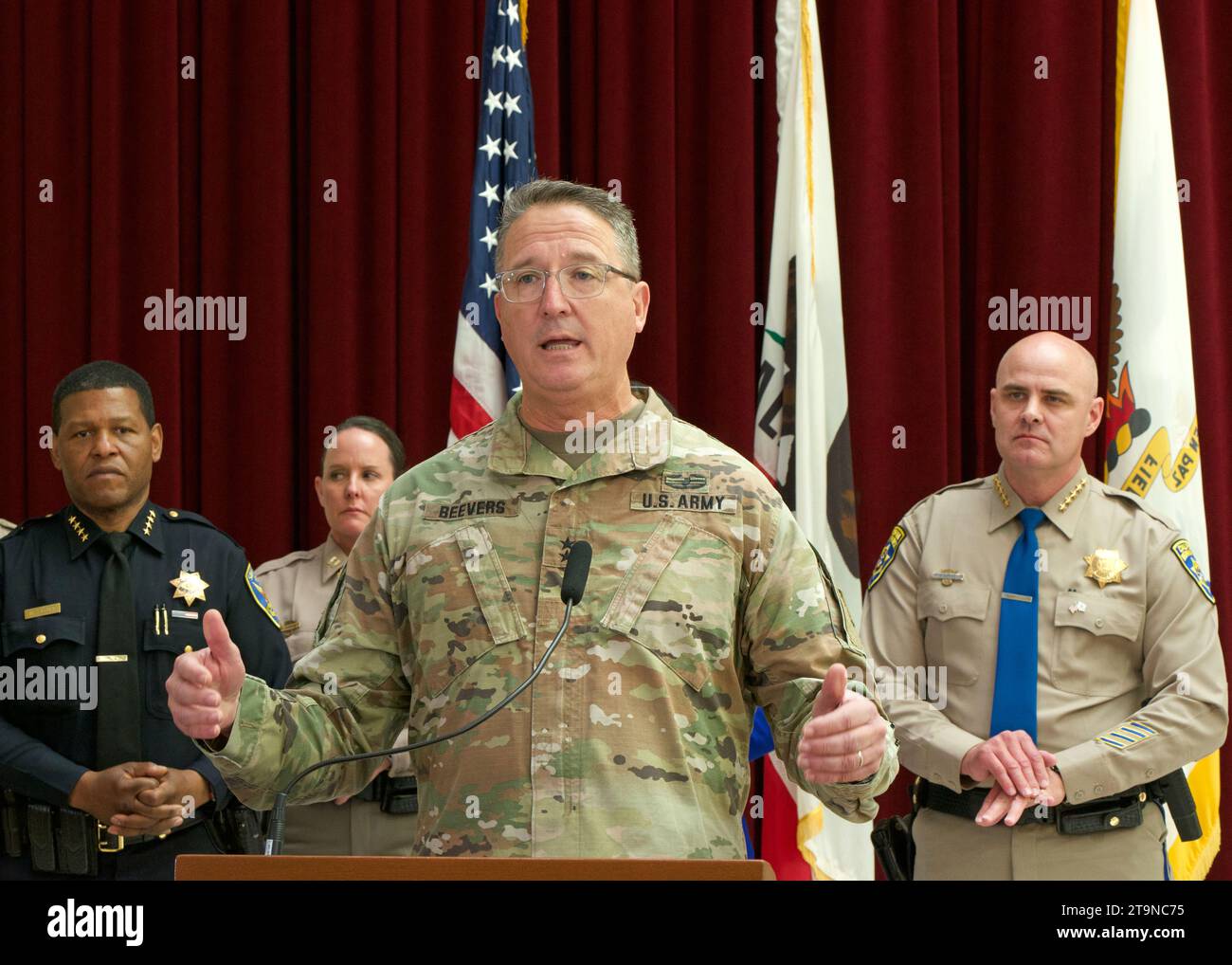 San Francisco, CA - April 28, 2023: CA National Guard Major General ...