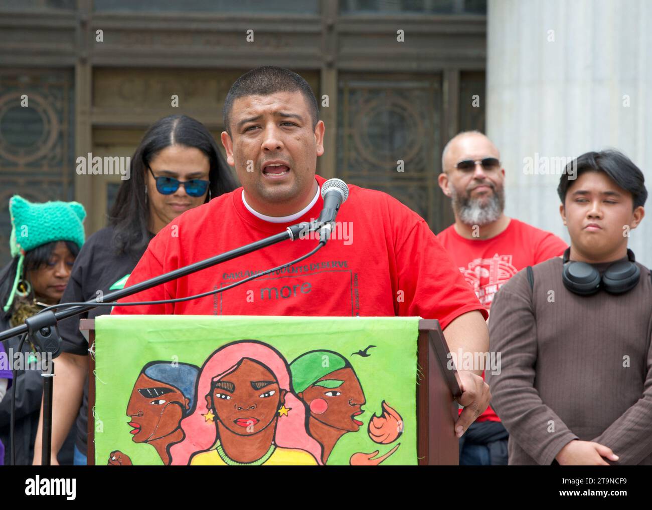 Oakland, CA - May 4, 2023: Ismael Armendariz, President of the Oakland ...