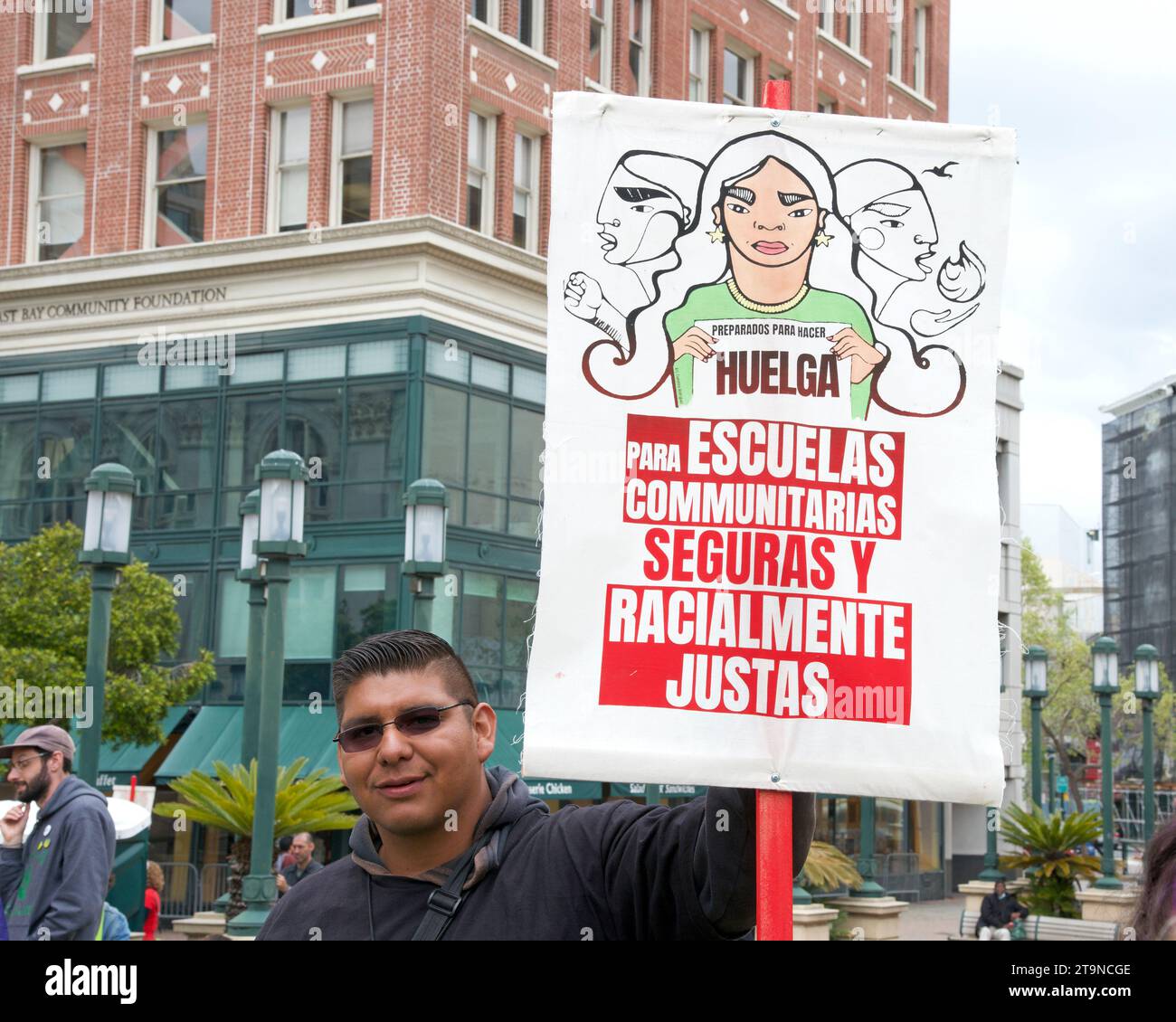 Oakland, CA - May 4, 2023: Teachers and supporters holding signs ...
