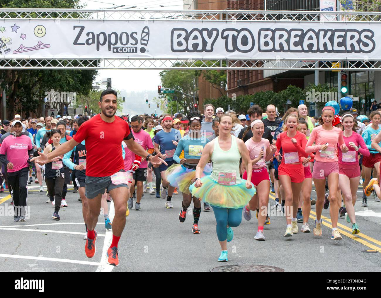 San Francisco, CA - May 21, 2023: Participants in the annual Bay to ...