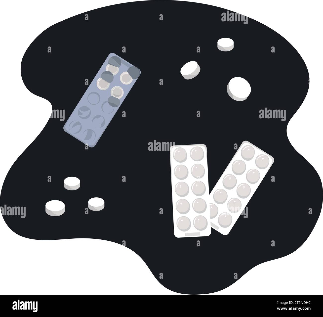 White tablets blister Stock Vector Images - Alamy