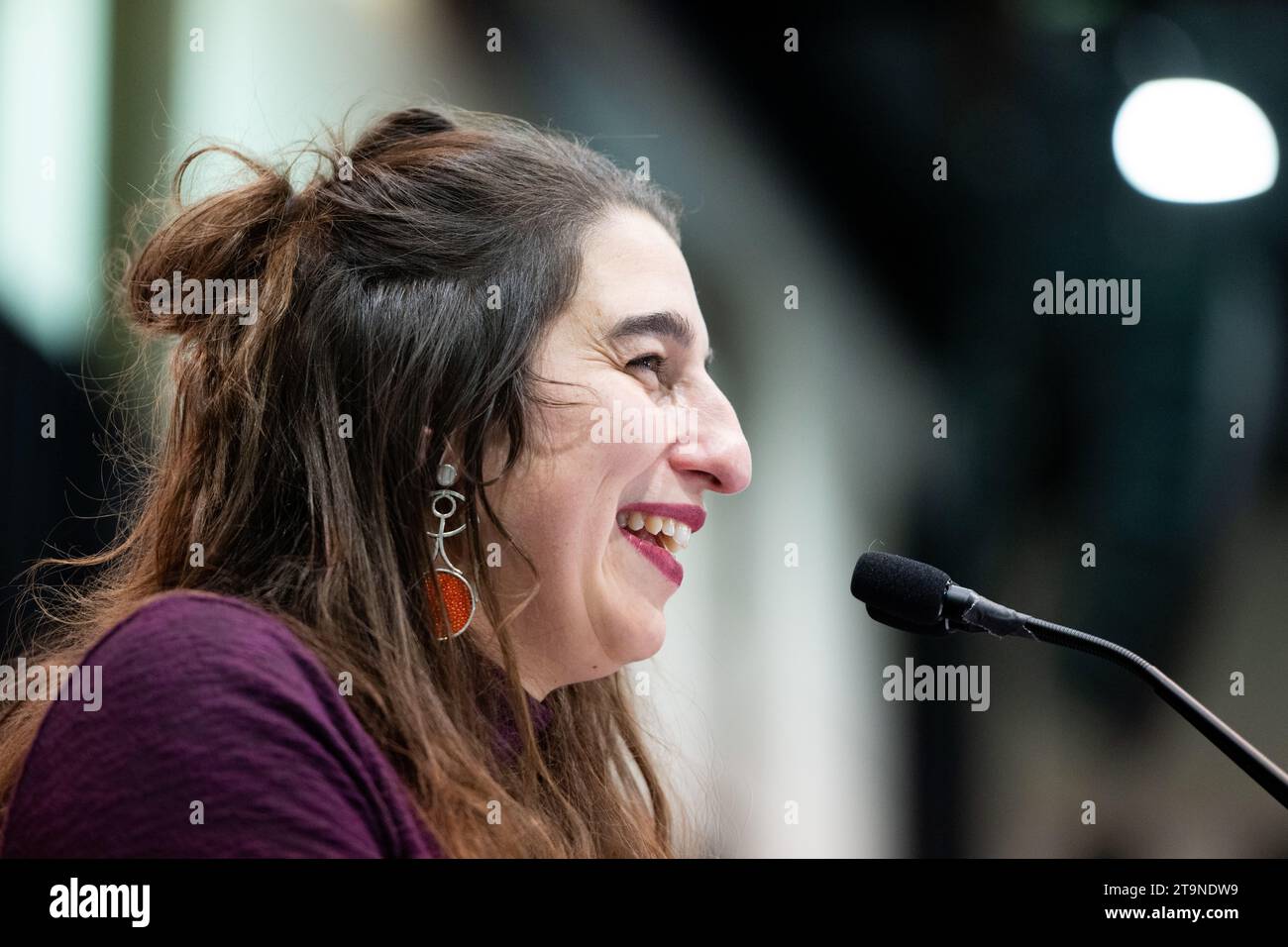 Gatineau, Canada. 26th Nov, 2023. Émilise Lessard-Therrien delivers her ...