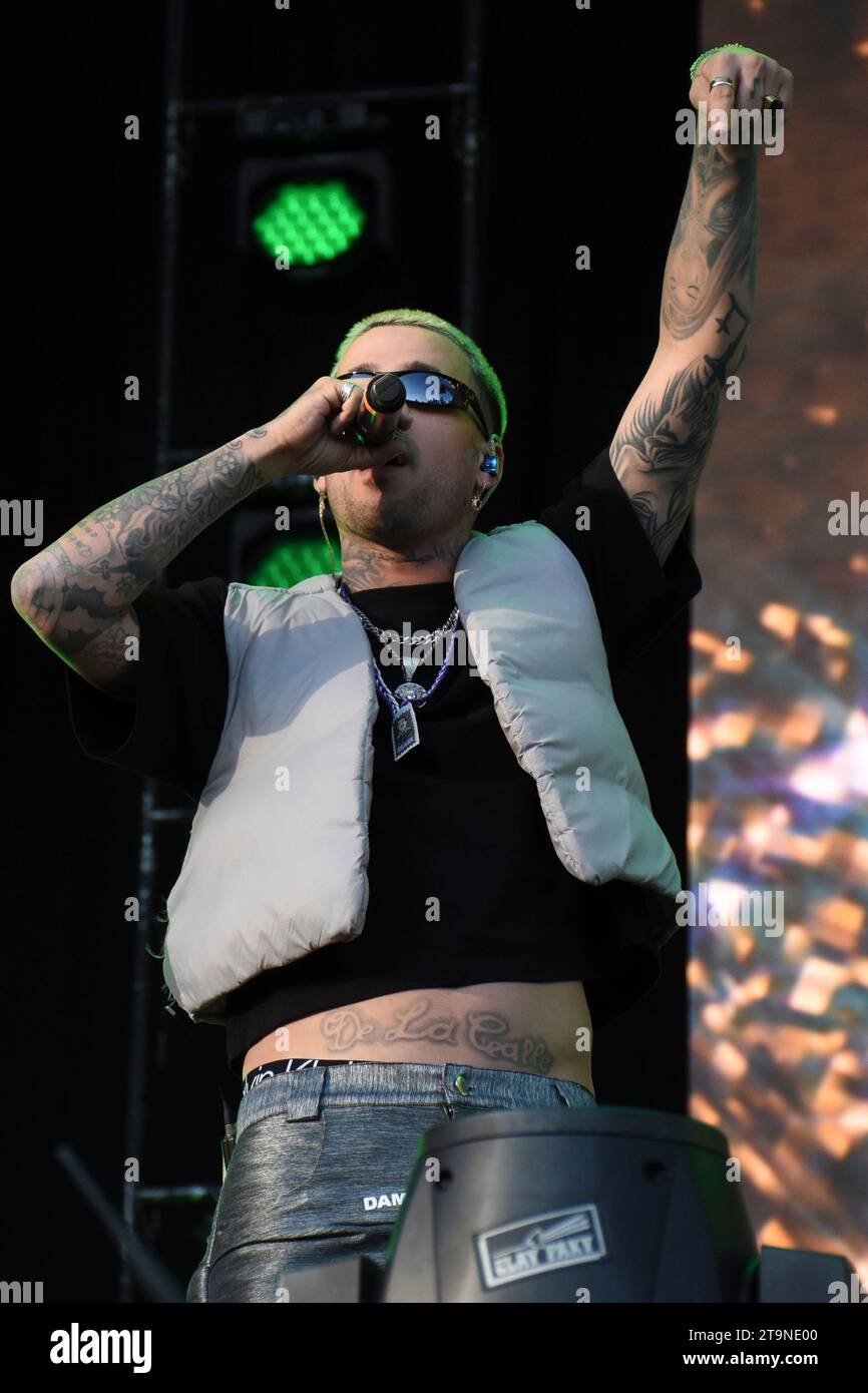 Mexico City, Mexico. 25th Nov, 2023. Spanish rapper Maikel Delacalle ...