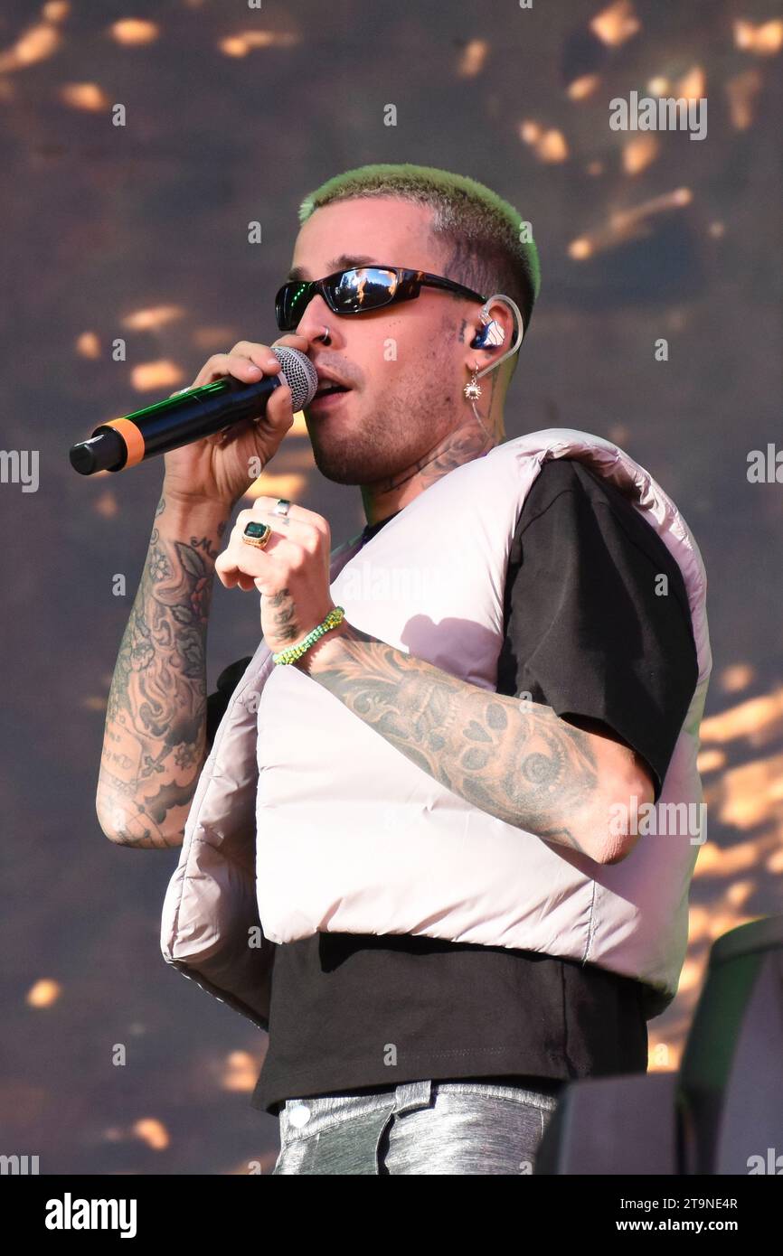 Mexico City, Mexico. 25th Nov, 2023. Spanish rapper Maikel Delacalle ...