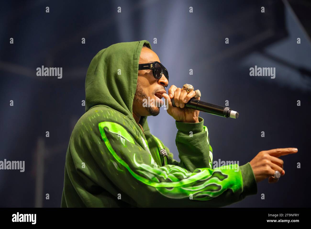 Hip-hop artists Ludacris performs before an NCAA college football game ...