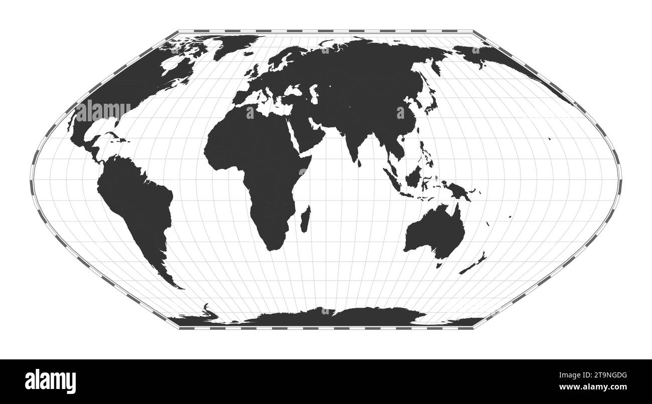World map eckert projection Cut Out Stock Images & Pictures - Alamy