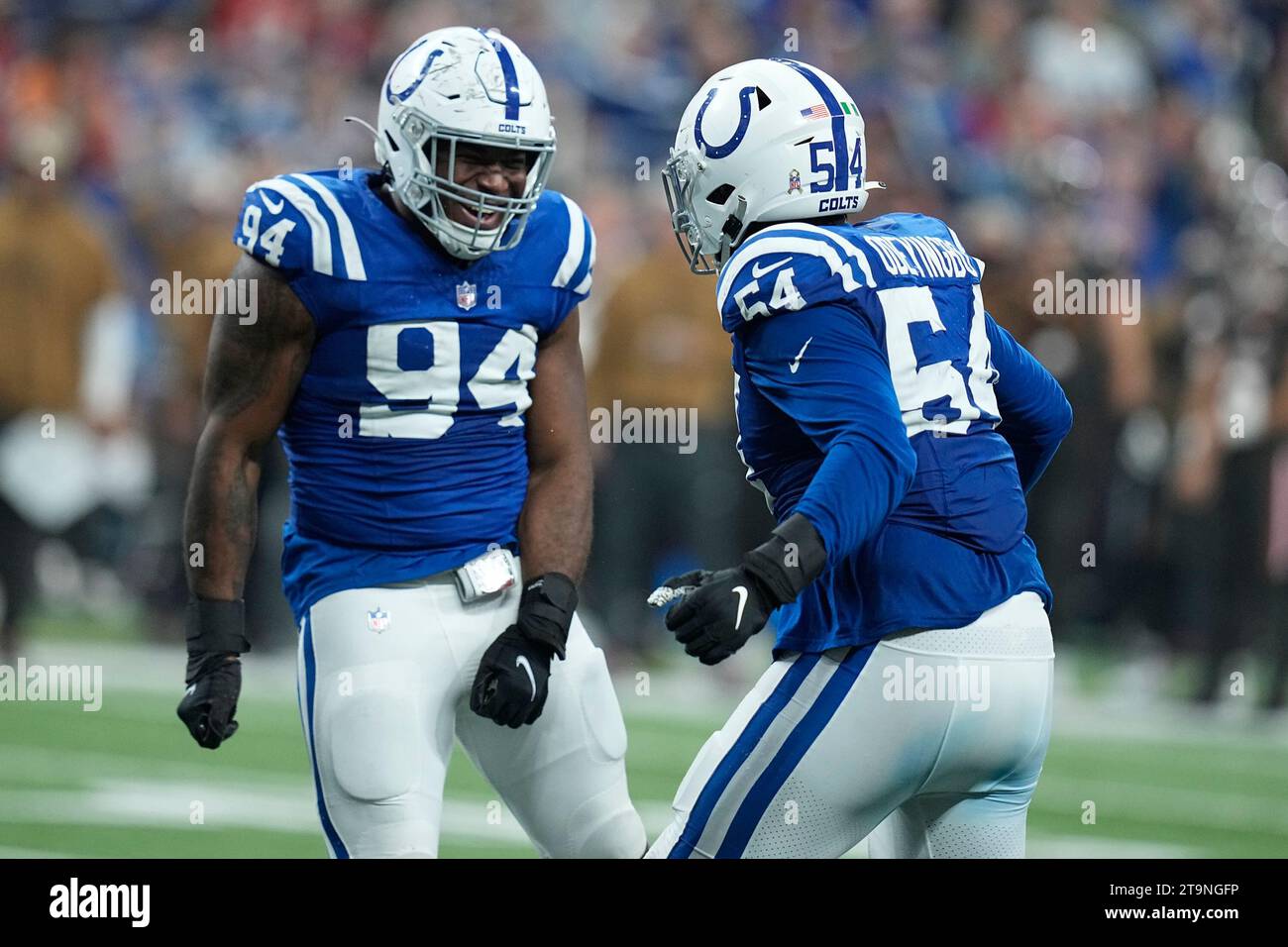 Indianapolis Colts defensive end Tyquan Lewis (94) and defensive end ...
