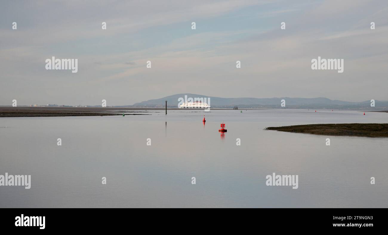 A view of the Isle of Man Steam Packet Company Ferry, as it leaves the ...