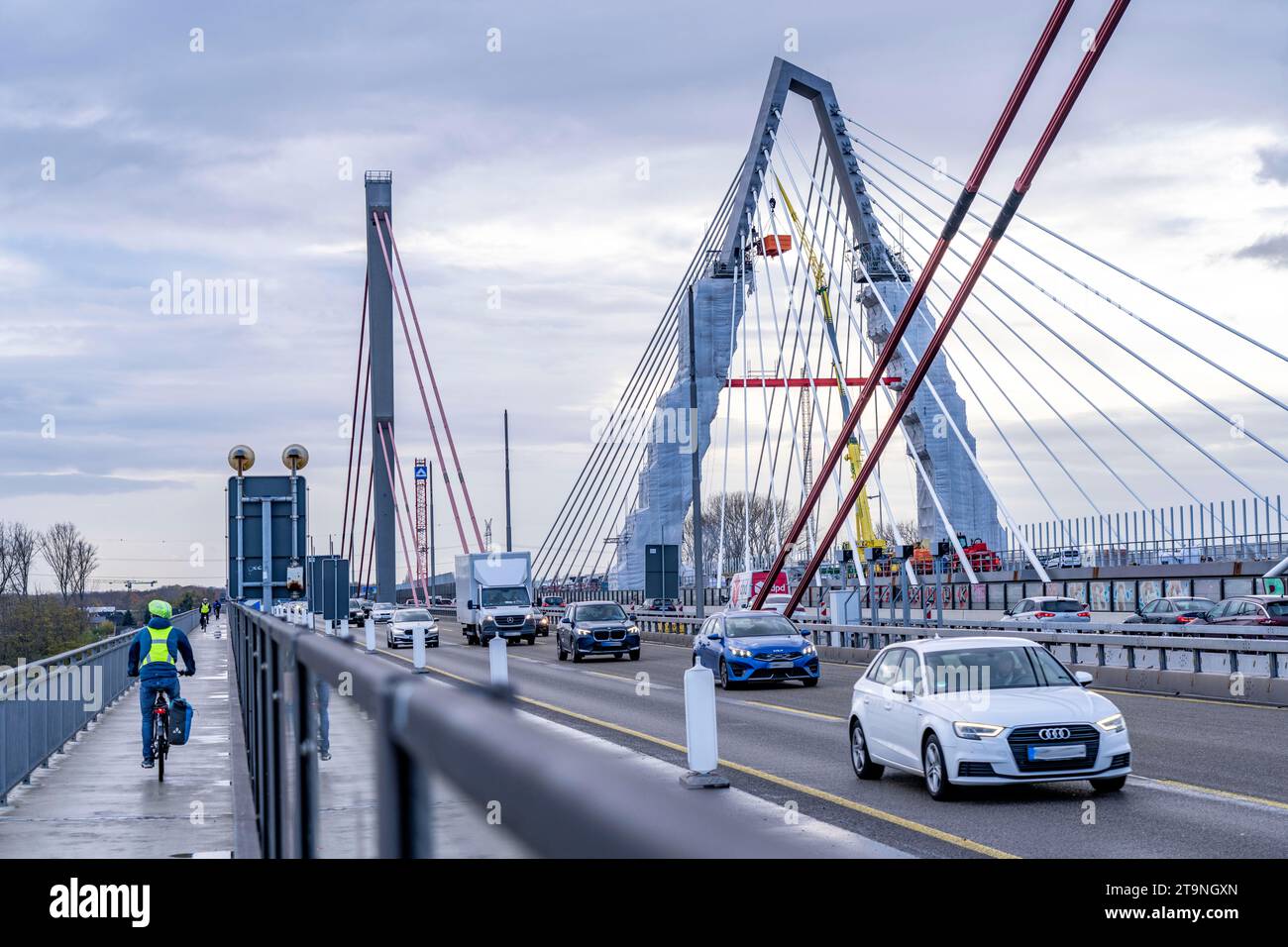 New construction of the A1 motorway bridge over the Rhine near ...