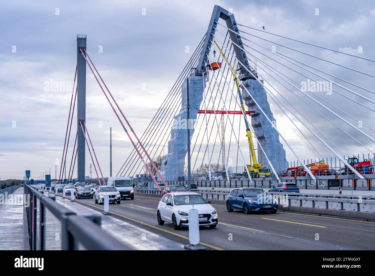 New construction of the A1 motorway bridge over the Rhine near ...