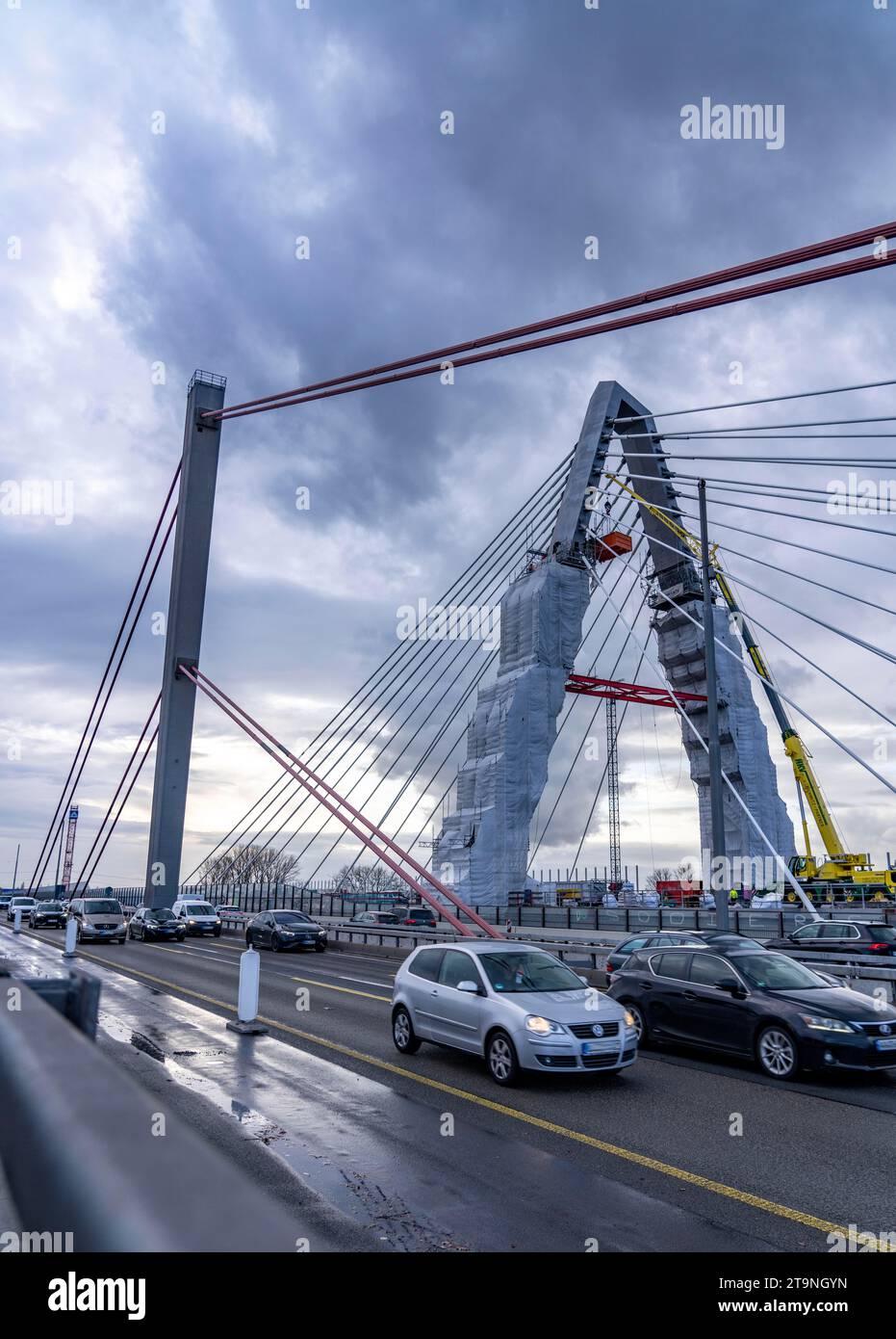 New construction of the A1 motorway bridge over the Rhine near ...