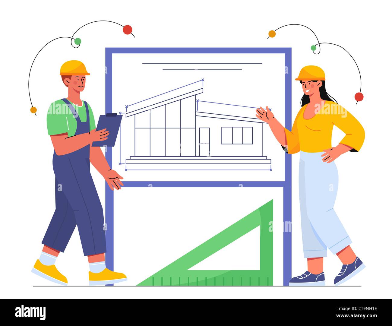 Man architects plan Stock Vector Images - Alamy