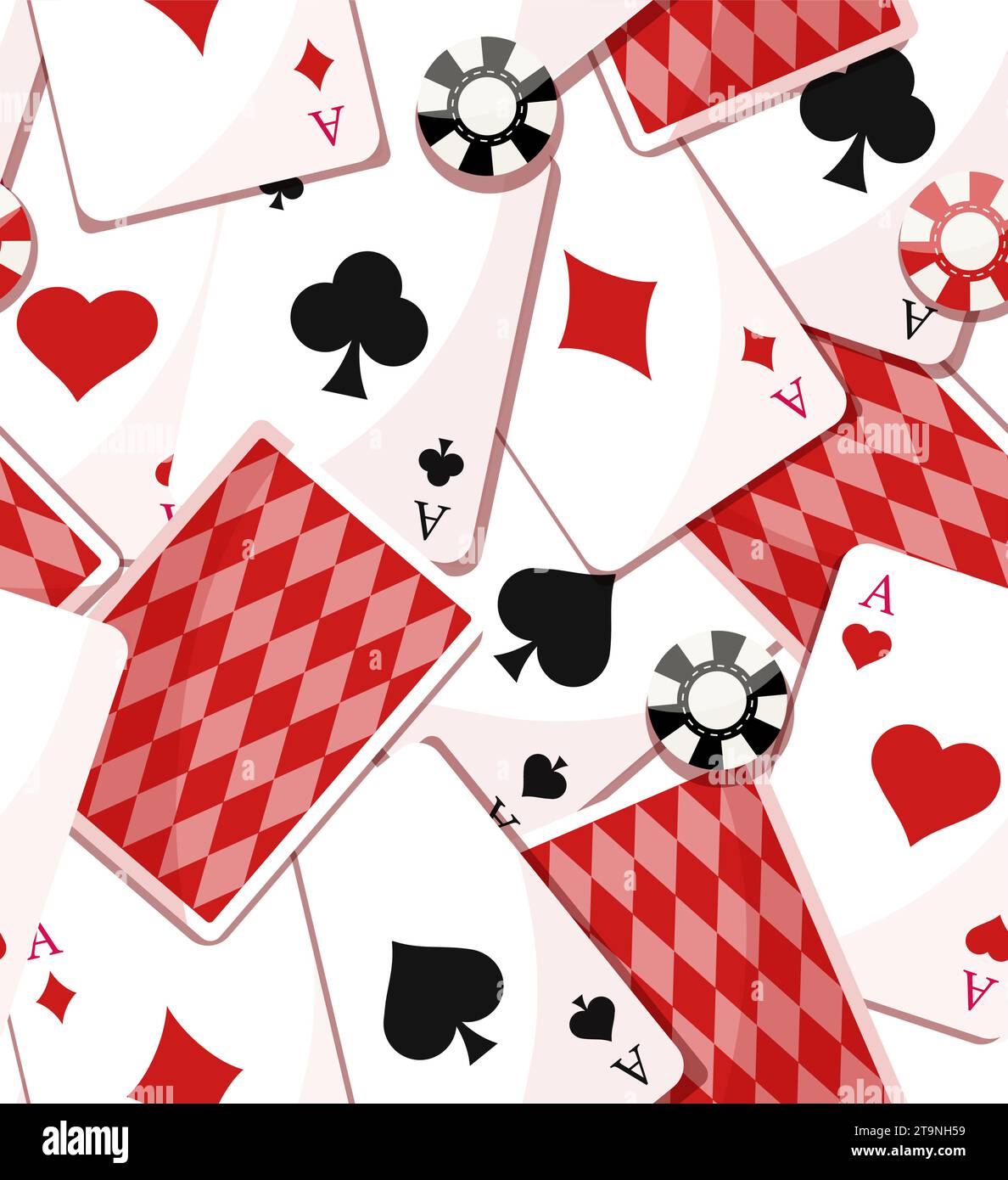 Playing cards seamless pattern vector Stock Vector Image & Art - Alamy