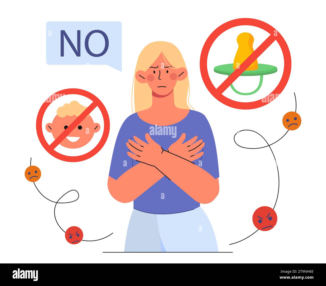 Childfree woman Stock Vector Images - Alamy