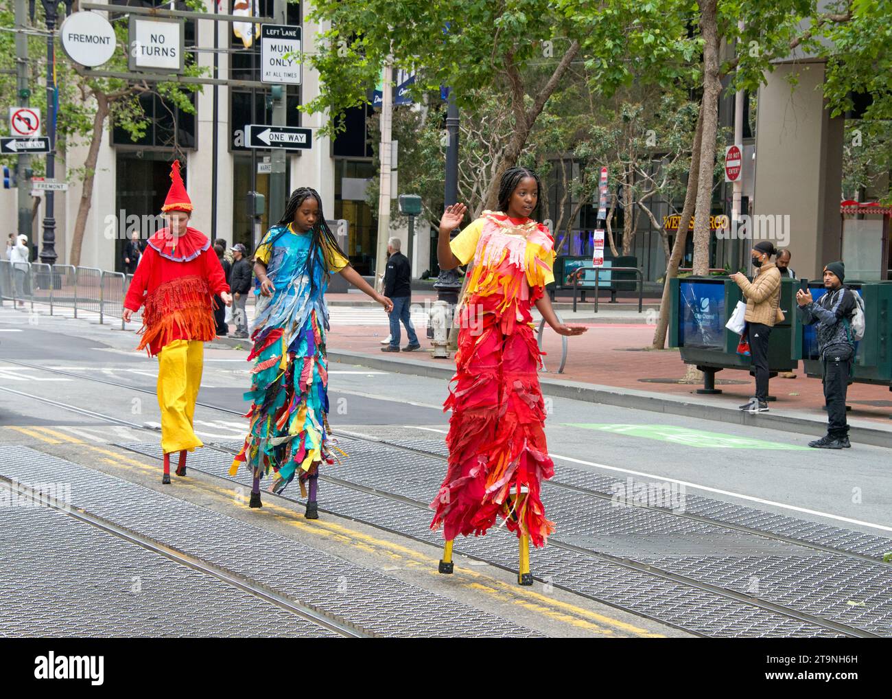 San Francisco, CA - June 10, 2023: Participants in Juneteenth Parade to ...