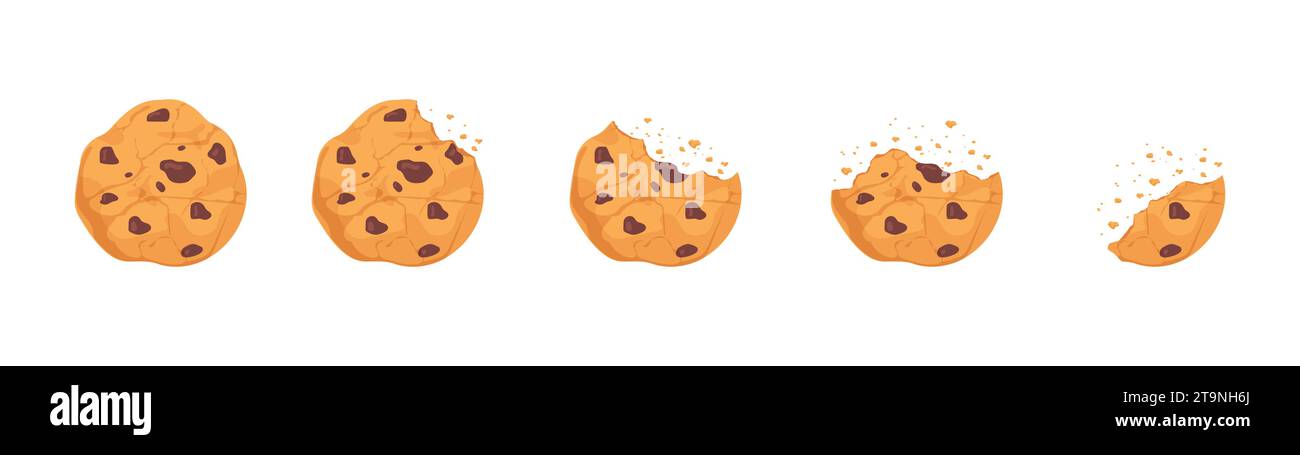 Bitten cookie vector set Stock Vector Image & Art - Alamy