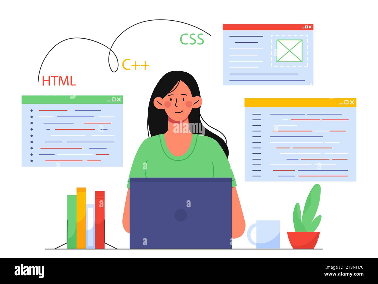 Woman with code vector concept Stock Vector Image & Art - Alamy Woman with code vector concept Stock Vector Image & Art - Alamy