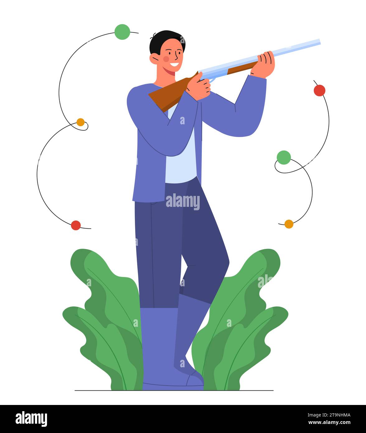 Hunter with gun vector concept Stock Vector Image & Art - Alamy